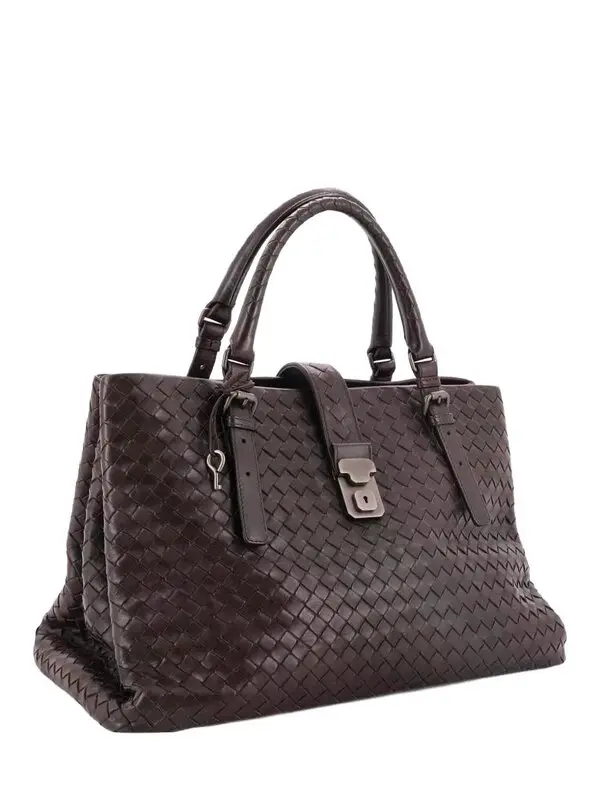 Bottega Veneta Roma Bag Intrecciato Nappa Medium Tote Bag - Brown