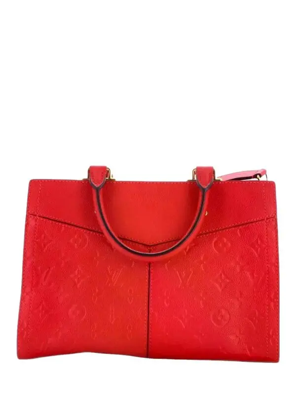 LOUIS VUITTON Sully Monogram Empreinte Leather Pm Tote Bag - Red