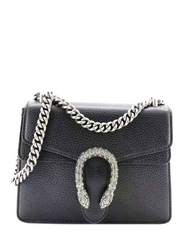 Gucci Dionysus Bag Leather Mini Crossbody Bag - Black