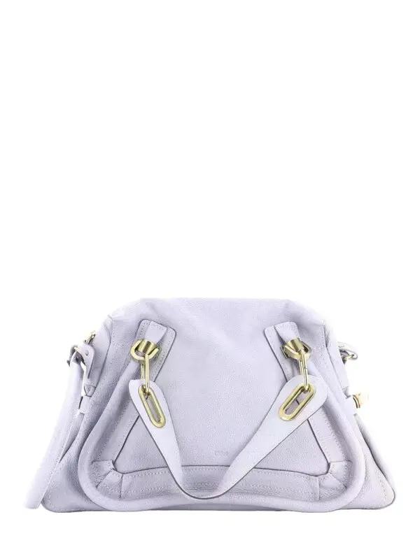 Chloé Paraty Top Handle Bag Leather Medium Satchel - Blue