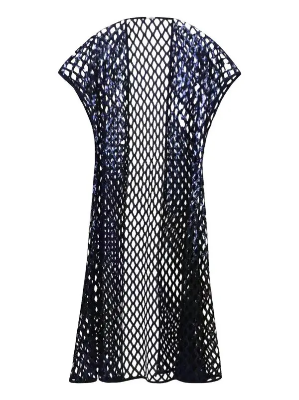 GEMY MAALOUF Sequin-embellished Fishnet Cape - White