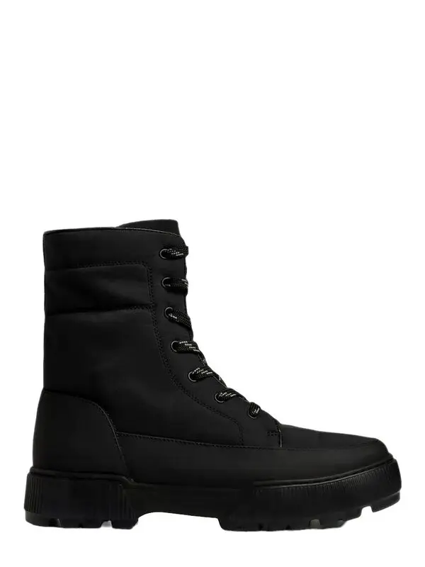 12 STOREEZ Padded Lace-up Boots - Black