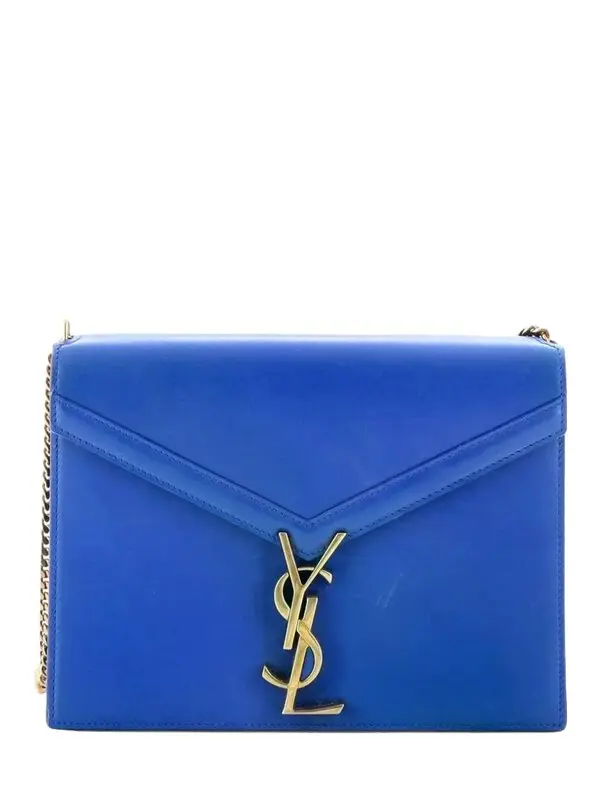 Saint Laurent Cassandra Chain Shoulder Bag Leather Small Crossbody Bag - Blue