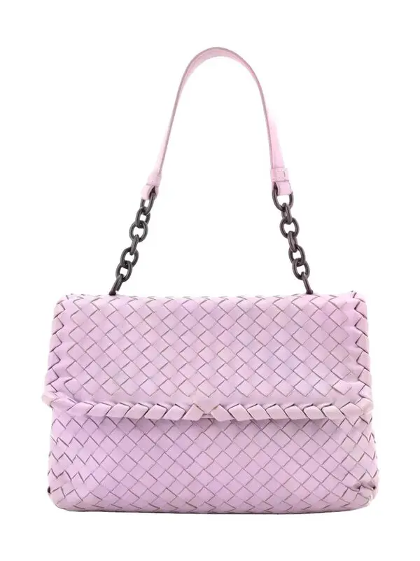 Bottega Veneta Olimpia Intrecciato Nappa Small Shoulder Bag - Purple