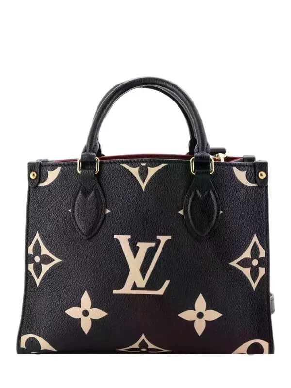 LOUIS VUITTON Onthego Bicolor Monogram Empreinte Giant Pm Tote Bag - Black