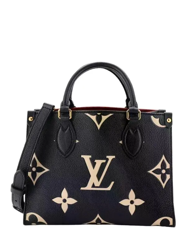 LOUIS VUITTON Onthego Bicolor Monogram Empreinte Giant Pm Tote Bag - Black