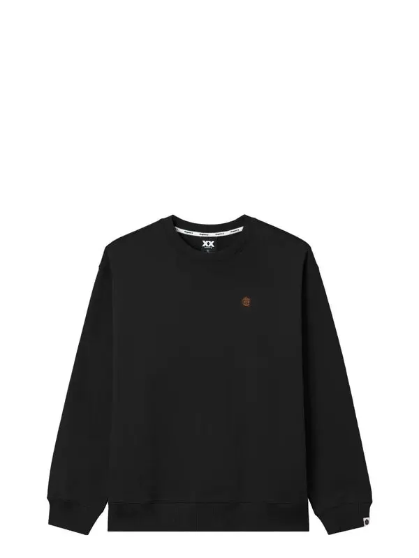 FINGERCROXX Logo-patch Crew-neck Sweatshirt - Black