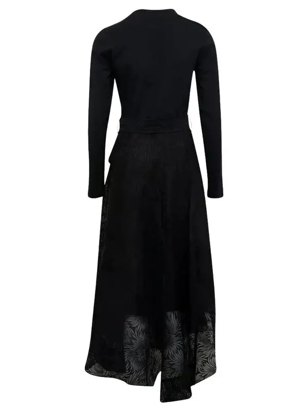 3.1 Phillip Lim Belted Floral-jacquard Maxi Dress - Black