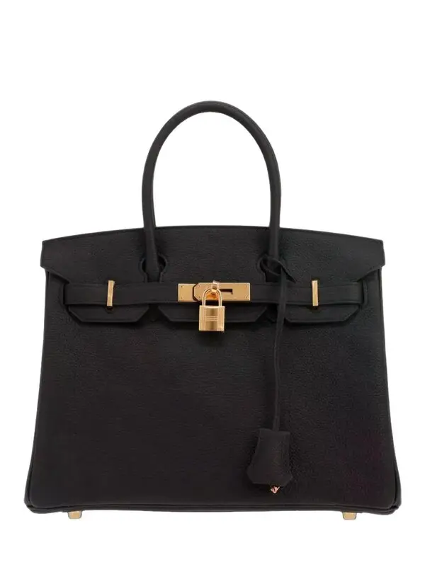 Hermès 2026 30 Birkin Tote Bag - Black