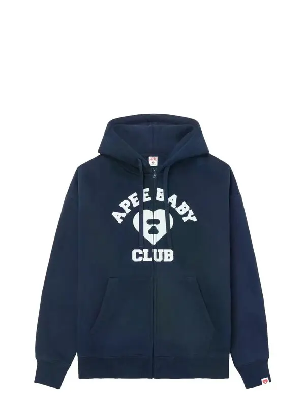AAPE BY *A BATHING APE Logo-print Zip-up Hoodie - Blue