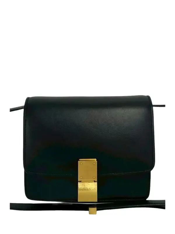 Celine 2000-2026 Small Calfskin Classic Box Crossbody Bag - Black