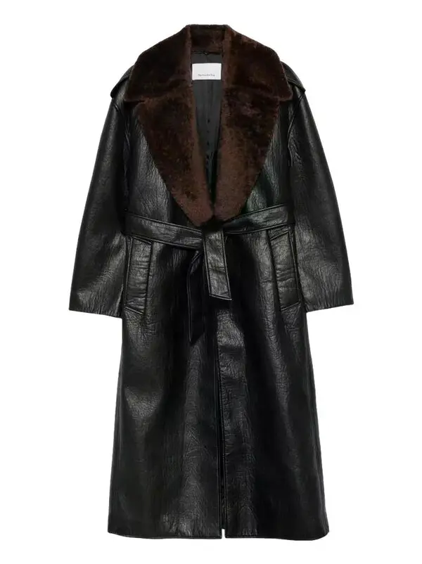 THE FRANKIE SHOP Edra Removable-collar Trench Coat - Black