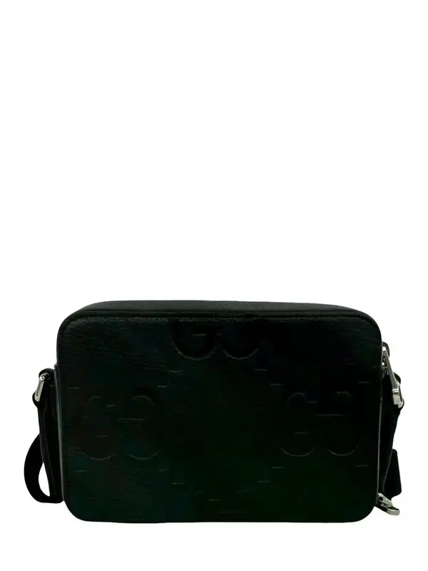 Gucci 2000-2015 Mini Jumbo Gg Embossed Messenger Bag Crossbody Bag - Black