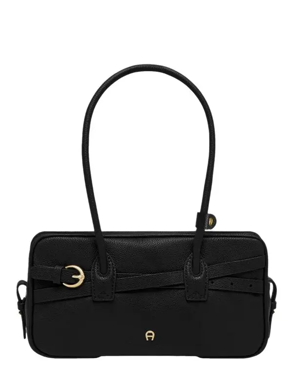 AIGNER Small Whip Buckle-detail Shoulder Bag - Black