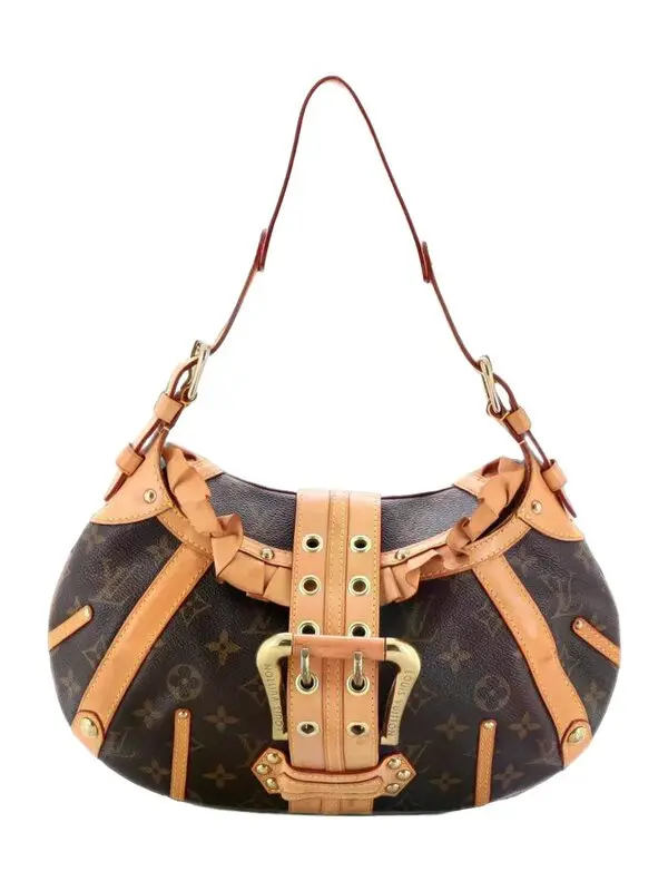 LOUIS VUITTON Leonor Handbag Monogram Canvas Shoulder Bag - Brown