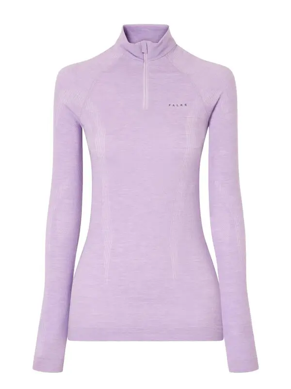 Falke Stretch Wool-blend Base Layer - Purple