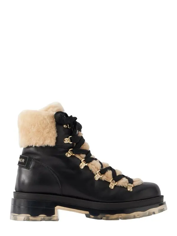 Bogner Swansea 9 Shearling-trimmed Leather Ankle Boots - Black