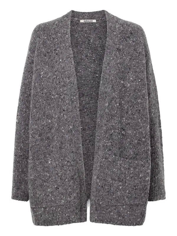 Auralee Wool Cardigan - Charcoal