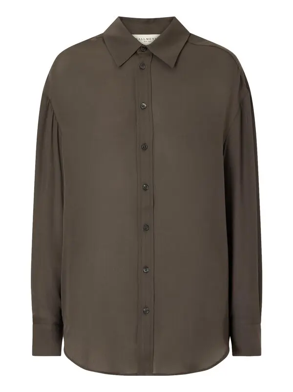KALLMEYER Dani Silk-double Georgette Shirt - Green