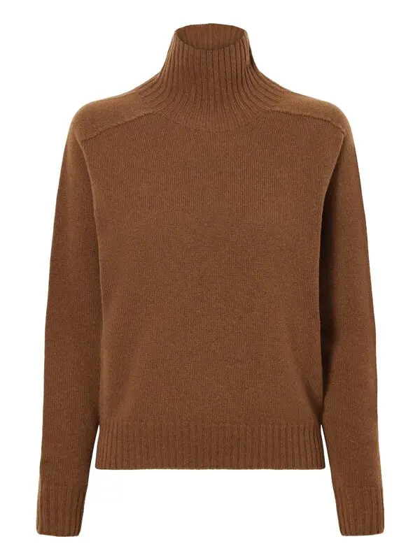 KALLMEYER Domi Merino Wool And Cashmere-blend Turtleneck Sweater - Brown