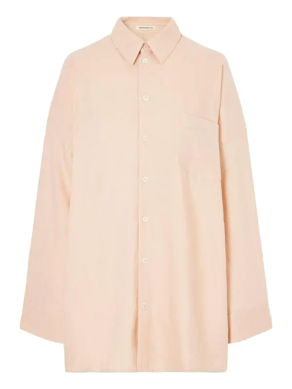 MARRAKSHI LIFE The Oversized Cotton Oxford Shirt - Blush