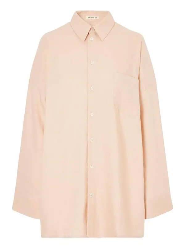 MARRAKSHI LIFE The Oversized Cotton Oxford Shirt - Pink