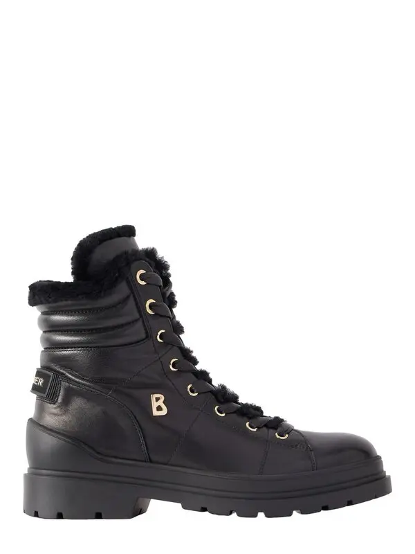 Bogner St. Moritz 14 Shearling-trimmed Leather Ankle Boots - Black
