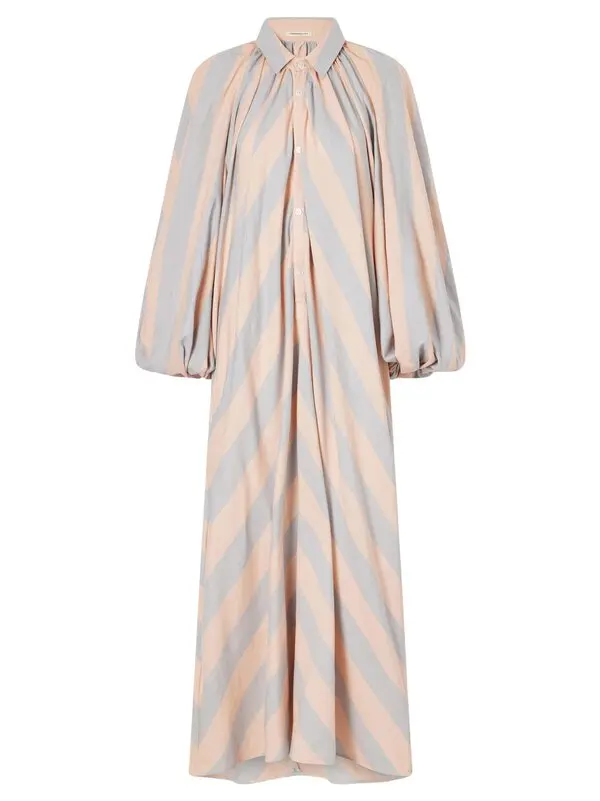 MARRAKSHI LIFE The Touareg Cotton Maxi Dress - Gray