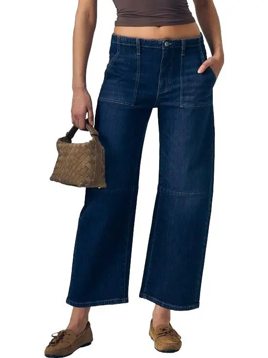 LE JEAN Utility Barrel Leg Jeans - Zoe