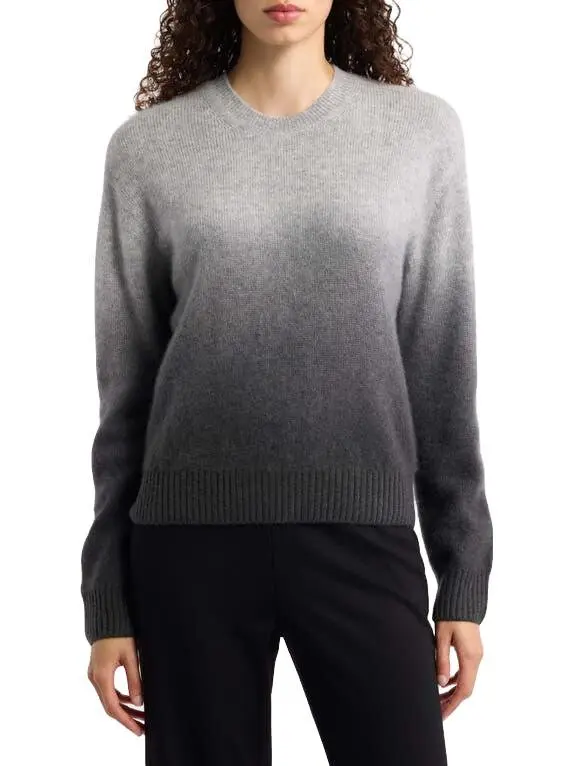 Fleurette Dip-dye Cashmere & Silk Crewneck Sweater - Flint
