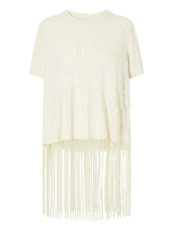 Sea Carlotta Embellished Cotton Blouse - Cream