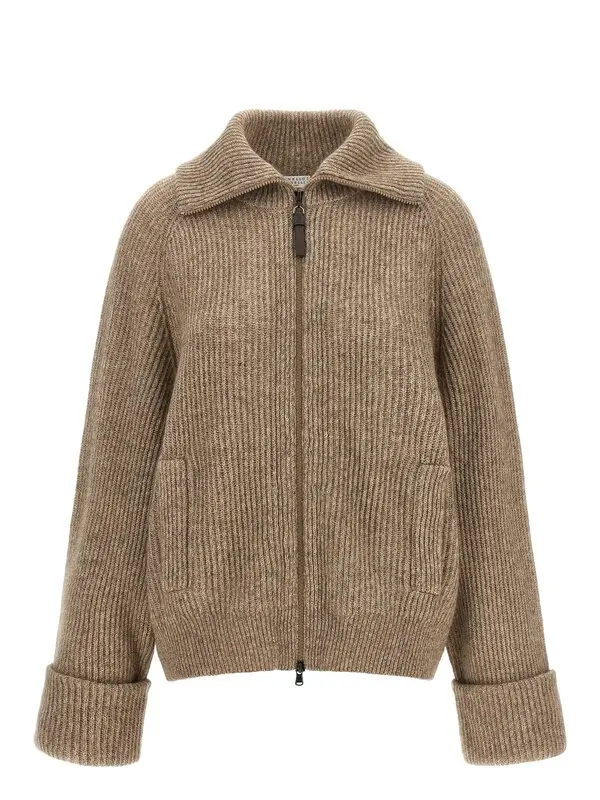 Brunello Cucinelli Sparkling' Cardigan - Cream