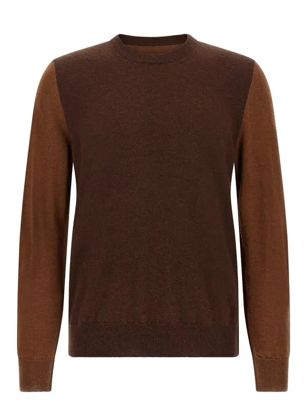 MAISON MARGIELA Two-tone Wool Sweater - Brown