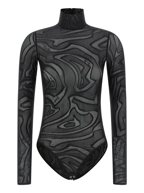 Emilio Pucci Jacquard Tulle Body - Black