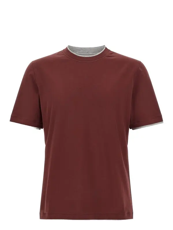 Brunello Cucinelli Faux-layering' T-shirt - Multicolor
