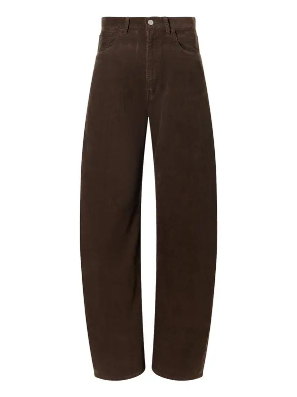 SSSTEIN Cotton-corduroy Wide-leg Pants - Brown