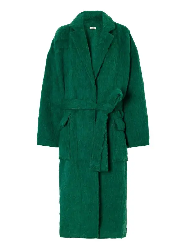 MARRAKSHI LIFE The Blanket Brushed Woven Coat - Green