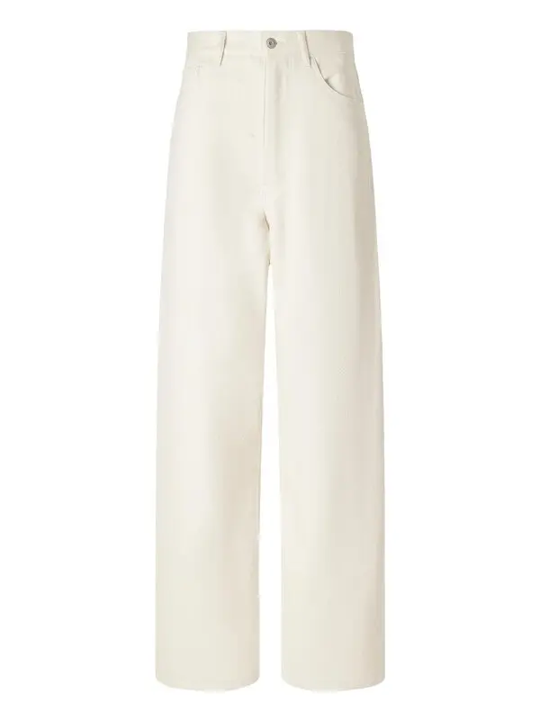 Auralee Silk Wide-leg Pants - Neutrals