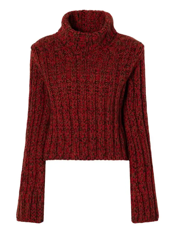 Khaite Kelly Knitted Cashmere Sweater - Red