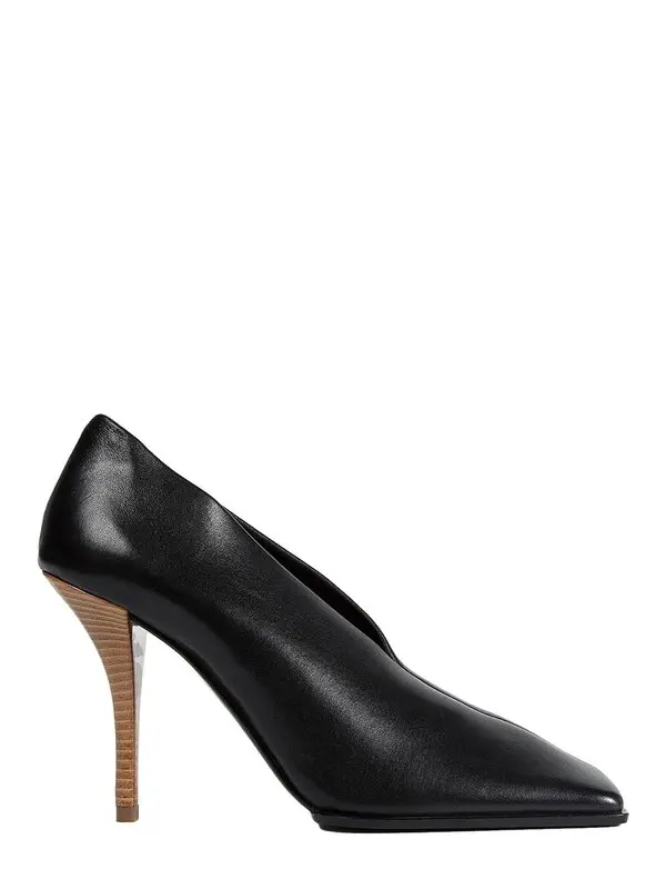 Alaïa Soft Square Leather Pumps - Black