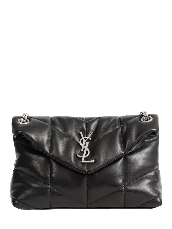 Saint Laurent Puffer Small In Lambskin - Black