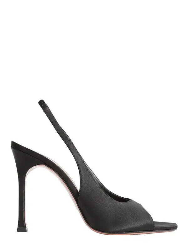 Amina Muaddi Alexa Sling Slippers 105 - Black
