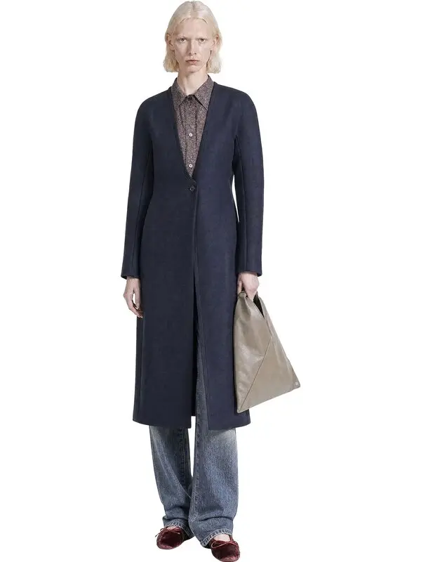 MAISON MARGIELA Fitted Long Coat - Blue