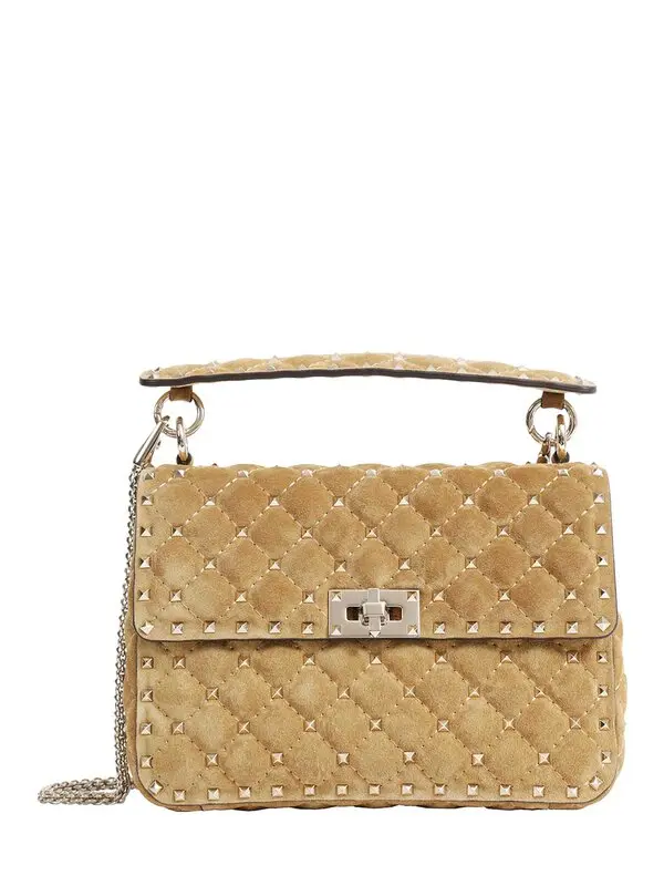 Valentino Garavani Rockstud Spike Medium Suede - Beige