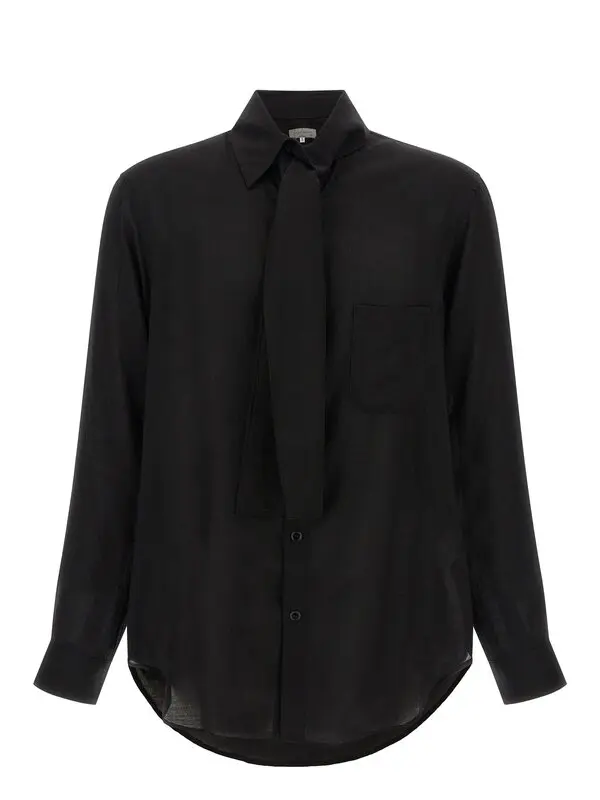 Yohji Yamamoto Stole Collar Shirt - Black