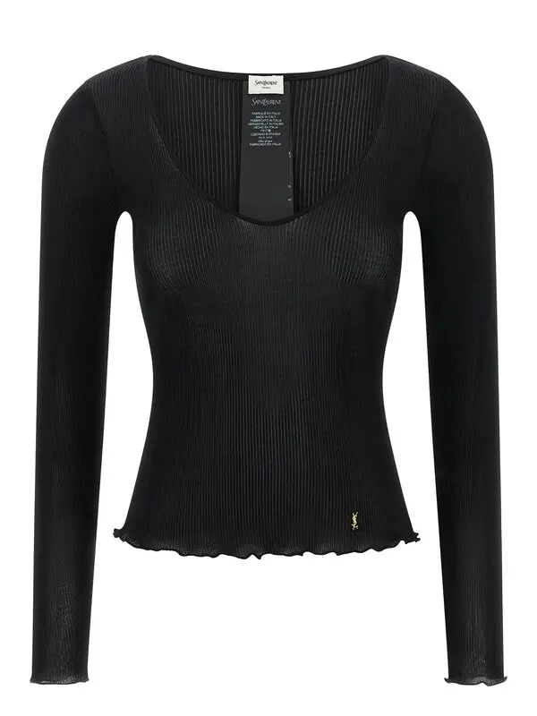 Saint Laurent Cassandre' Top - Black