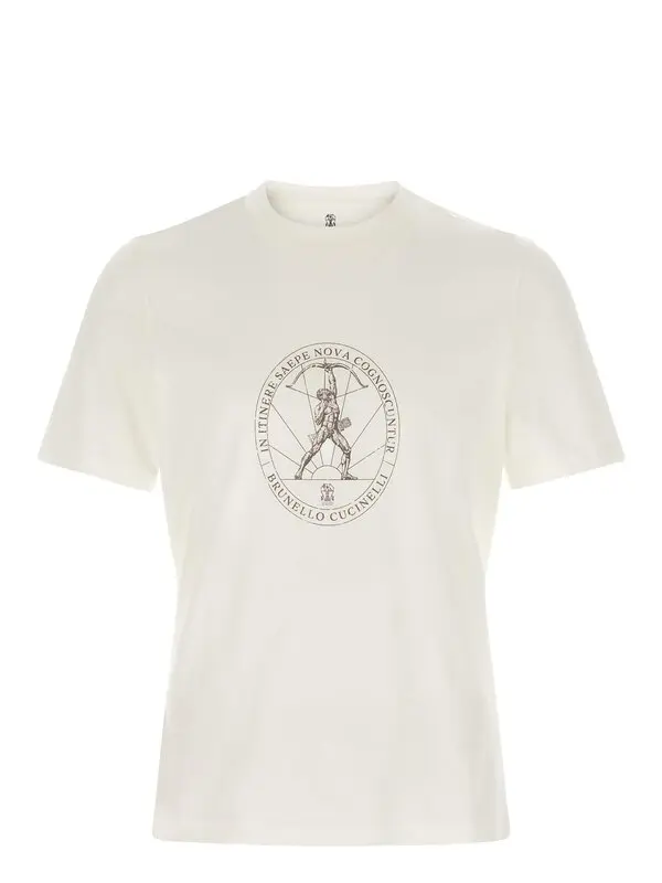 Brunello Cucinelli Printed T-shirt - White