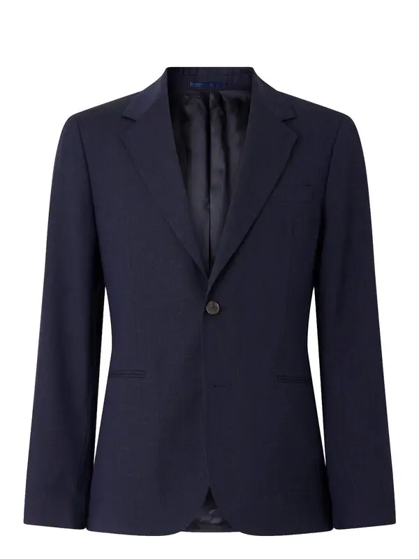 Mr P. Wool, Silk And Linen-blend Suit Jacket - Blue