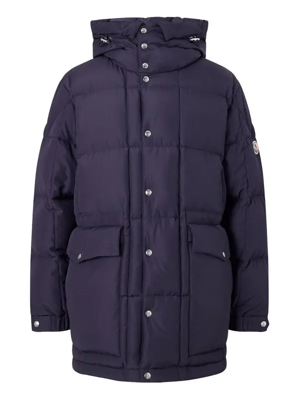 Moncler Sylmara Logo-appliquéd Hooded Quilted Shell Down Parka - Blue