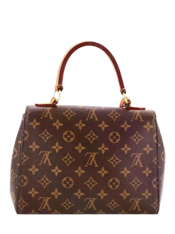 LOUIS VUITTON Cluny Top Handle Bag Monogram Canvas Bb Satchel - Brown